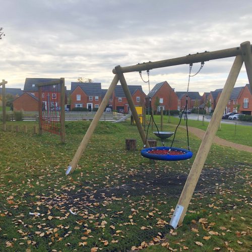 Timber Inclusive Basket Swing – Streetscape Products & Services