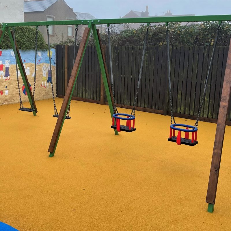 STIMBA Two Bay Four Seat Swing – Streetscape Products & Services